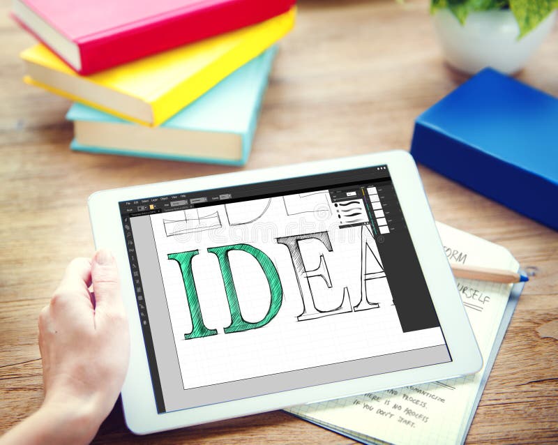 Idea Editing Program Application Interface Concept Stock Image - Image ...