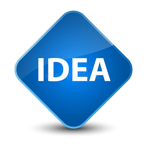 Idea Elegant Blue Diamond Button Stock Illustration - Illustration of ...