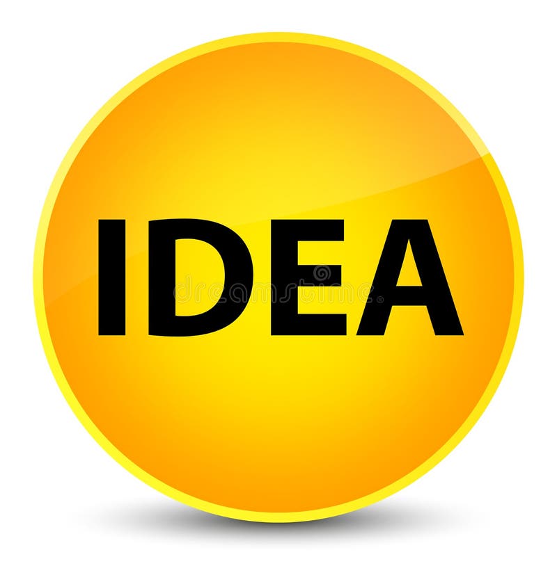 Idea Elegant Yellow Round Button Stock Illustration - Illustration of ...