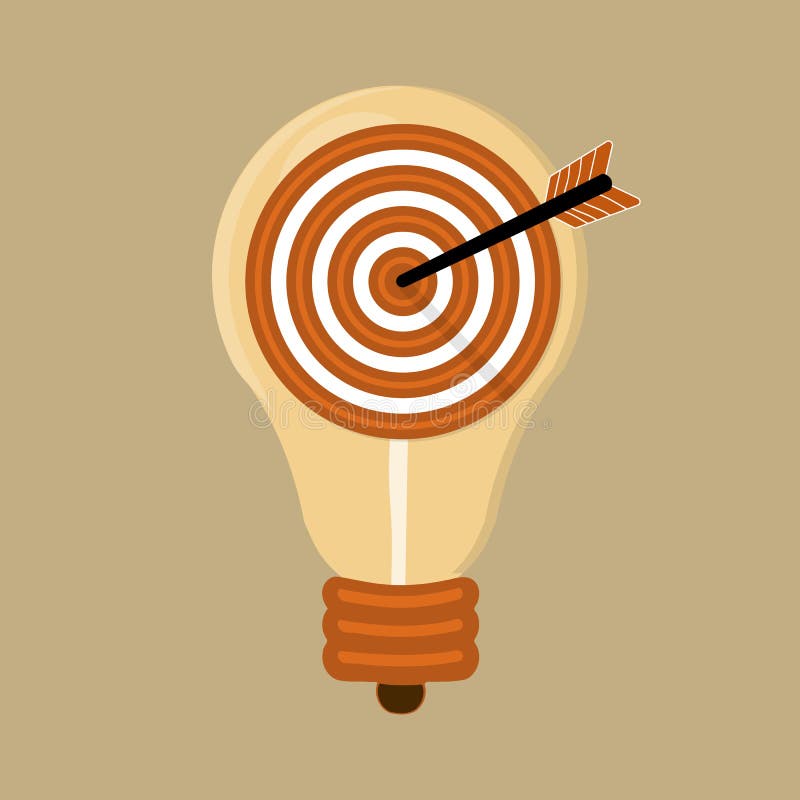 Idea stock vector. Illustration of target, bulb, development - 49365002