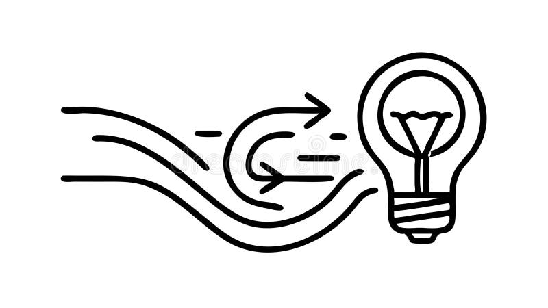 Idea Flow Iterative Process, Creative Journey Evolution, Vector Design ...