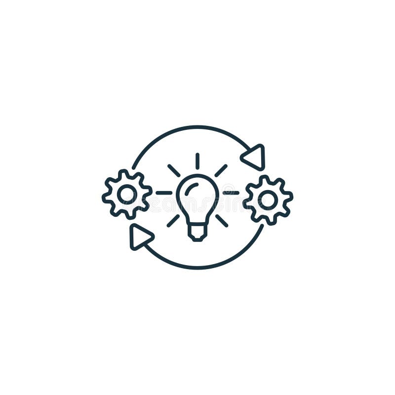 Idea Generation Icon. Monochrome Simple Sign from Idea Collection Stock ...