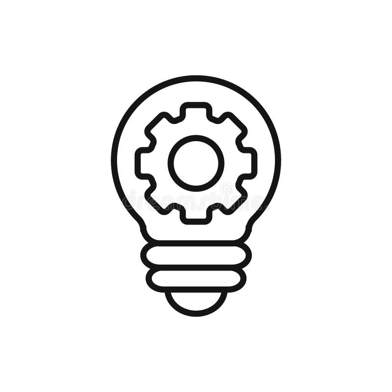 Idea Generation Logo Sign Vector Outline Stock Illustration ...