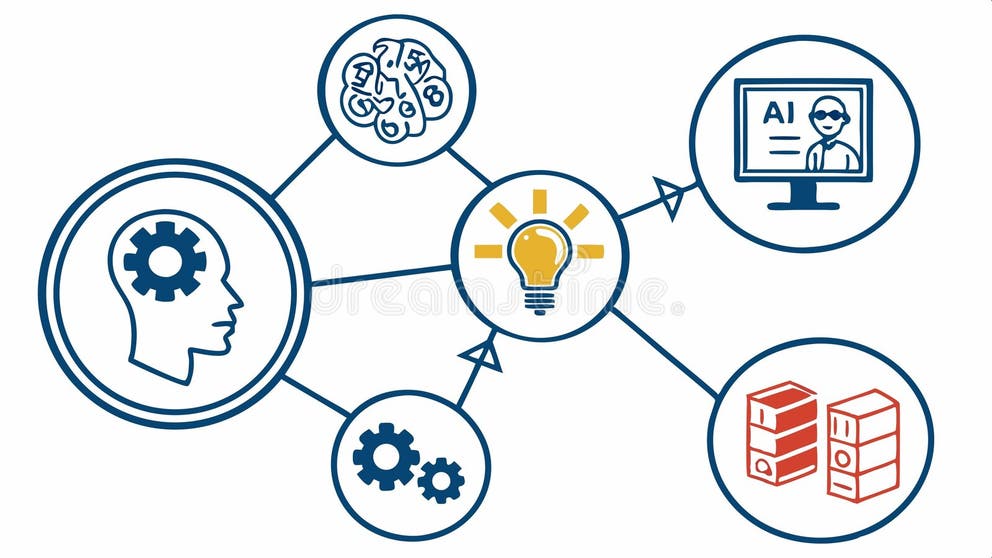 Idea Generation Network, Creative Thinking and Innovation Vector Design ...
