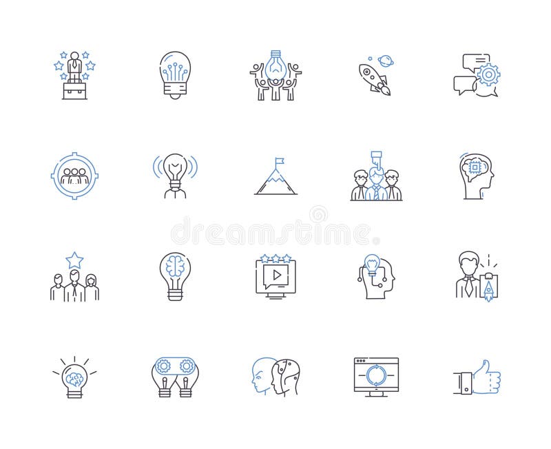 Idea Generation Outline Icons Collection. Ideas, Generation ...