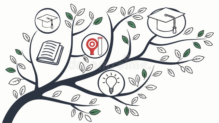 Idea Generation Tree Vector with Light Bulbs, Vector Design Generative ...