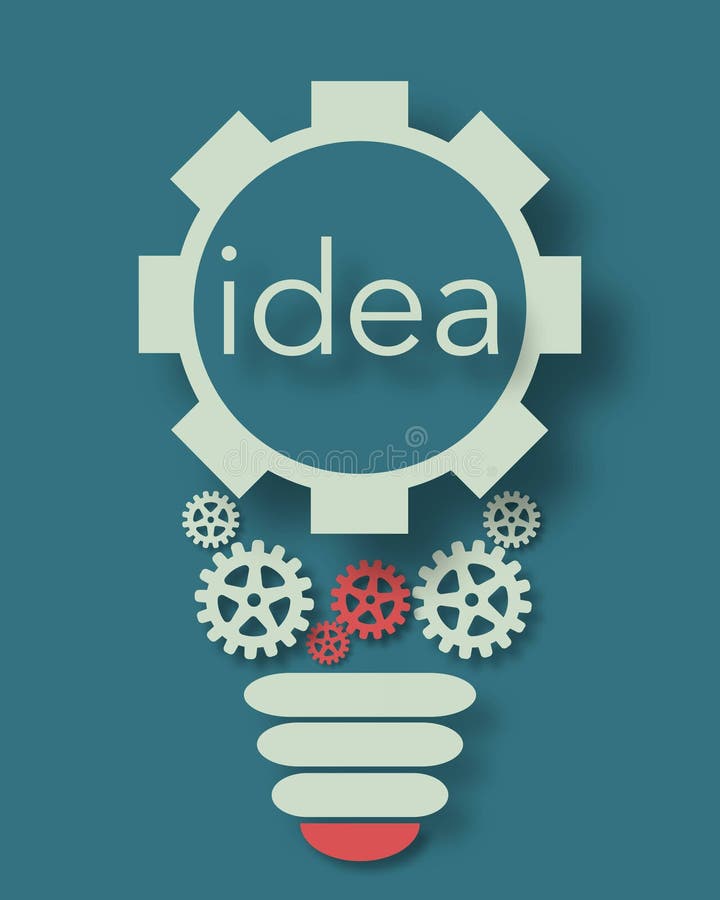 Idea generator concept stock illustration. Illustration of gears - 93202731