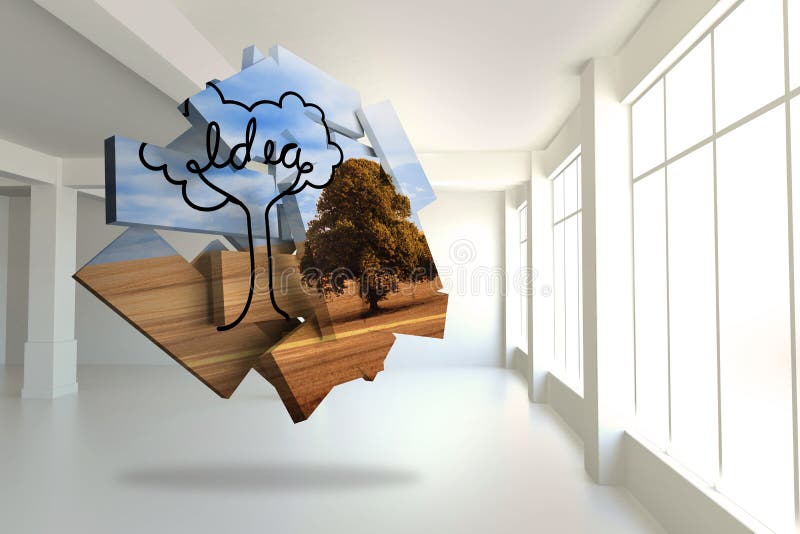 Idea Graphic on Abstract Screen Stock Illustration - Illustration of ...