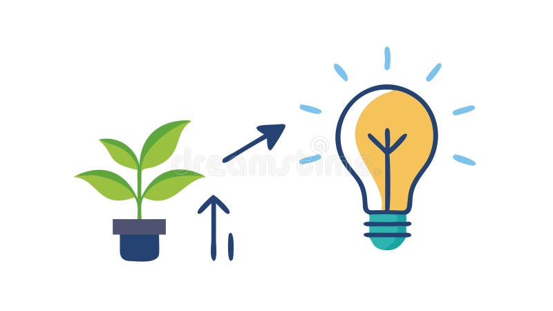 Idea Growth Development: Nurturing Innovation. Vector Design Generative ...