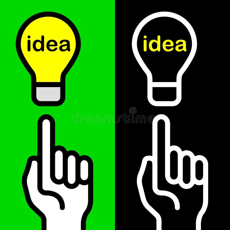 Idea hand symbols stock vector. Illustration of human - 28080068