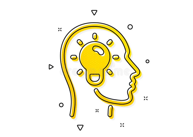 Idea Head Icon. Lightbulb Sign. Core Value. Vector Stock Vector ...