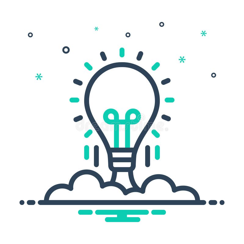 Mix Icon for Idea, Concept and Solution Stock Vector - Illustration of ...