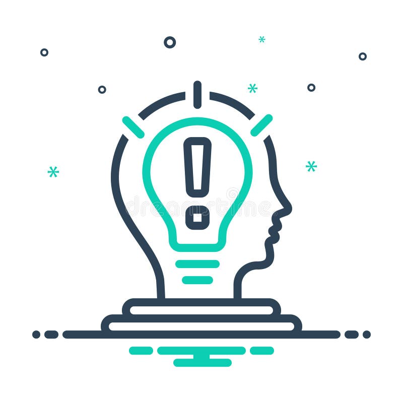 Mix Icon for Idea, Consideration and Scheme Stock Vector - Illustration ...