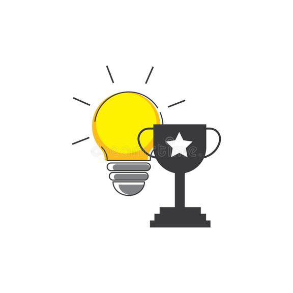 Idea icon flat design stock vector. Illustration of electricity - 321270420