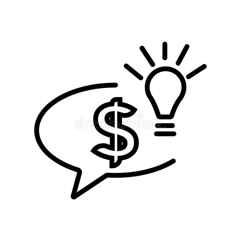 Idea Icon Vector Sign and Symbol Isolated on White Background Stock ...