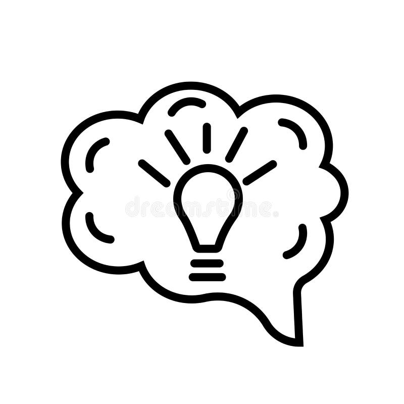 Idea Icon Vector Sign and Symbol Isolated on White Background, Idea ...