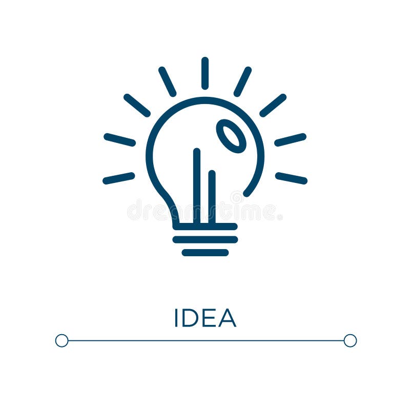 Idea Icon. Linear Vector Illustration. Outline Idea Icon Vector Stock ...