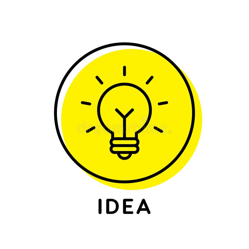 Idea Icon Vector. Bulb, Lamp Creative Symbol Concept Stock Vector ...