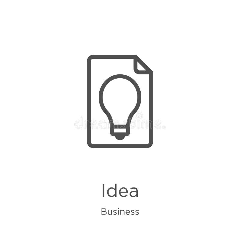 Idea Icon Vector from Digital Marketing Collection. Thin Line Idea ...