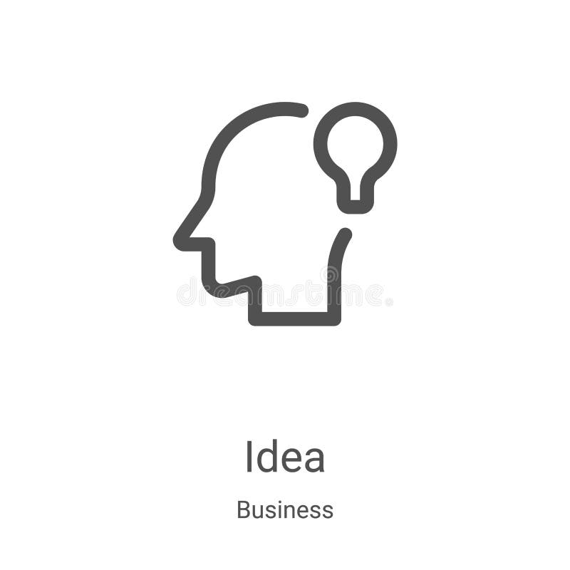 Idea Icon Vector from Business Collection. Thin Line Idea Outline Icon ...