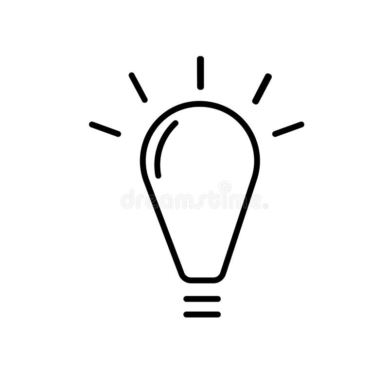 Idea Icon Vector Isolated on White Background, Idea Sign , Sign and ...