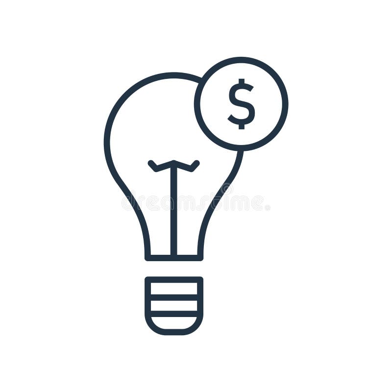 Idea Icon Vector Sign and Symbol Isolated on White Background, Idea ...