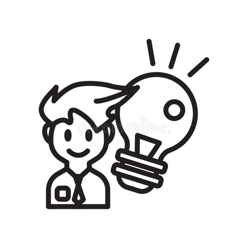 Idea Icon Vector Isolated on White Background, Idea Sign Stock Vector ...