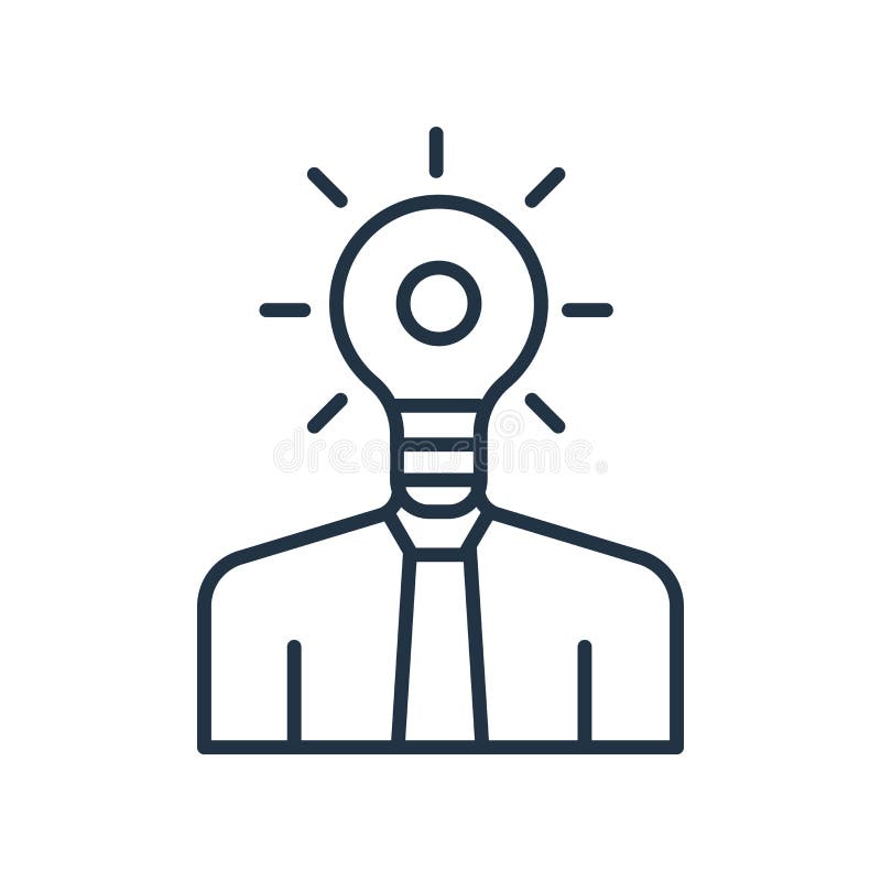 Idea Icon Vector Sign and Symbol Isolated on White Background, Idea ...
