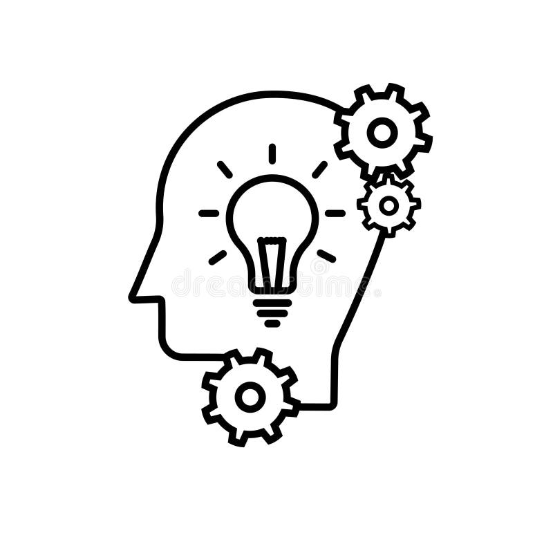 Head with Lamp, Idea Generation Icon, Vector Illustration Stock ... Head with Lamp, Idea Generation Icon, Vector Illustration Stock ...