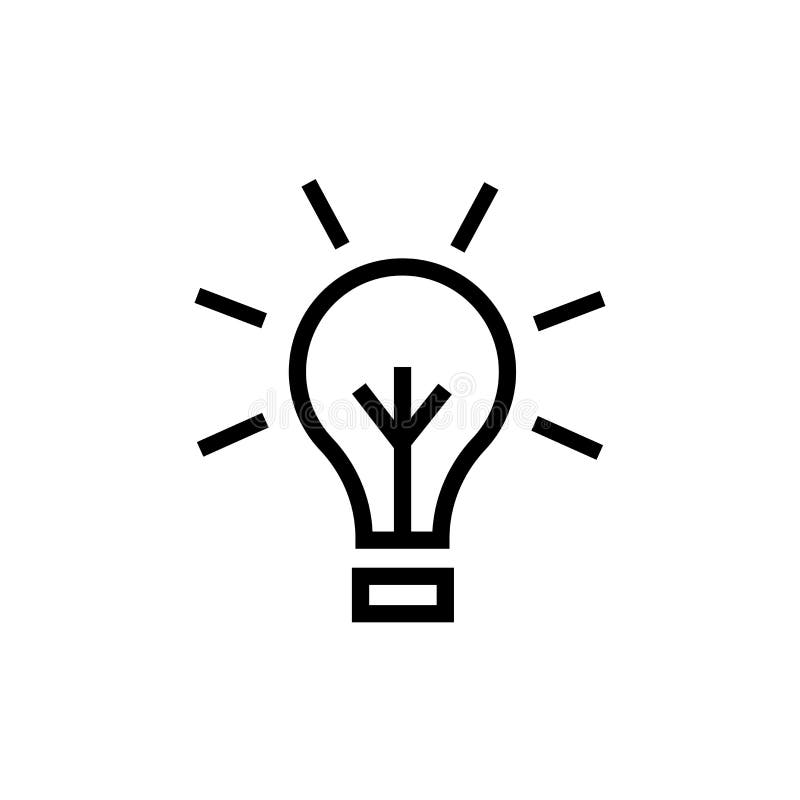 Idea Icon Vector Sign and Symbol Isolated on White Background, Idea ...