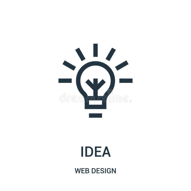 Idea Icon Vector from Web Design Collection. Thin Line Idea Outline ...
