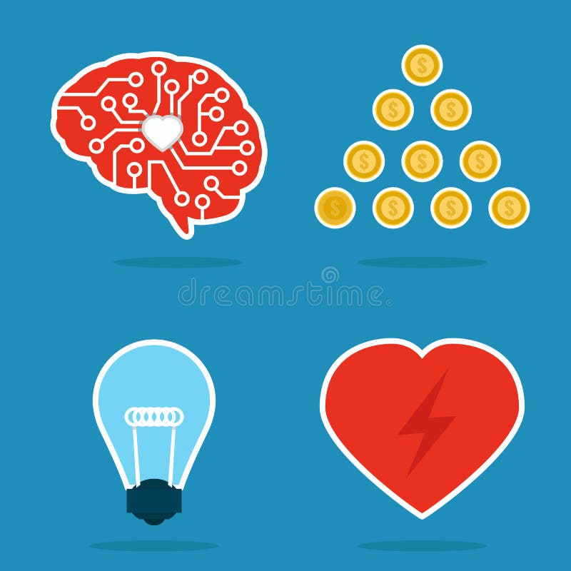 Idea icons flat design stock illustration. Illustration of imagination ...