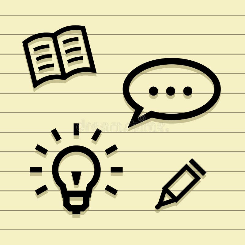 Idea Icons Set Great for Any Use. Vector EPS10 Stock Illustration ...