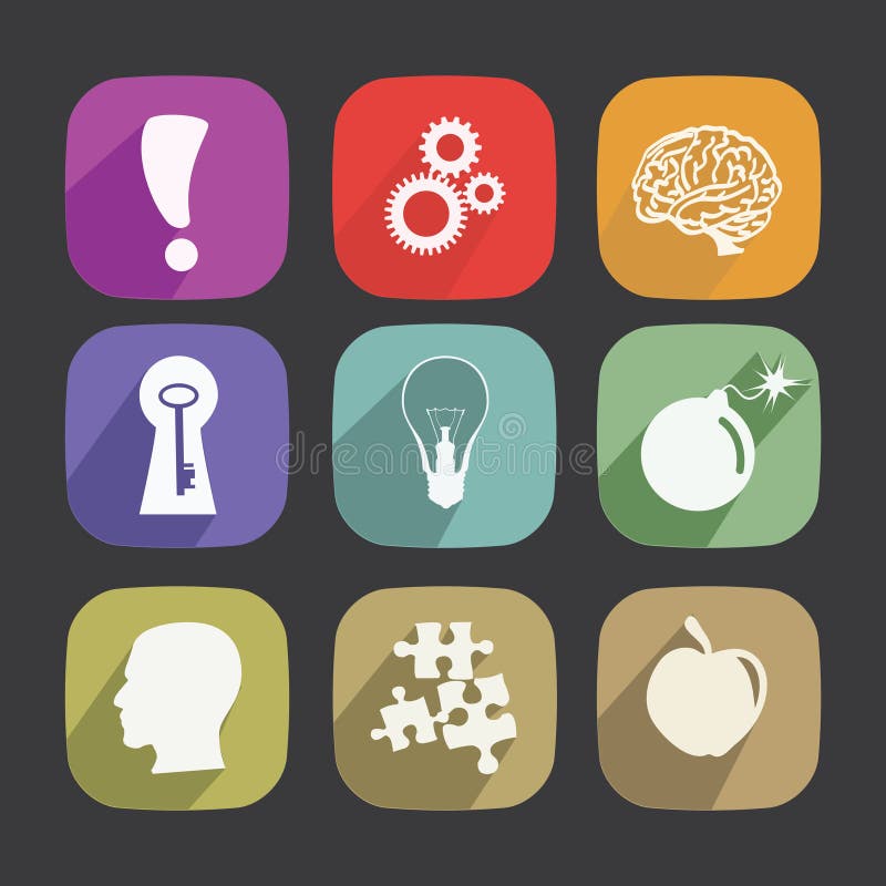 Idea Icons Set. stock vector. Illustration of element - 32251098