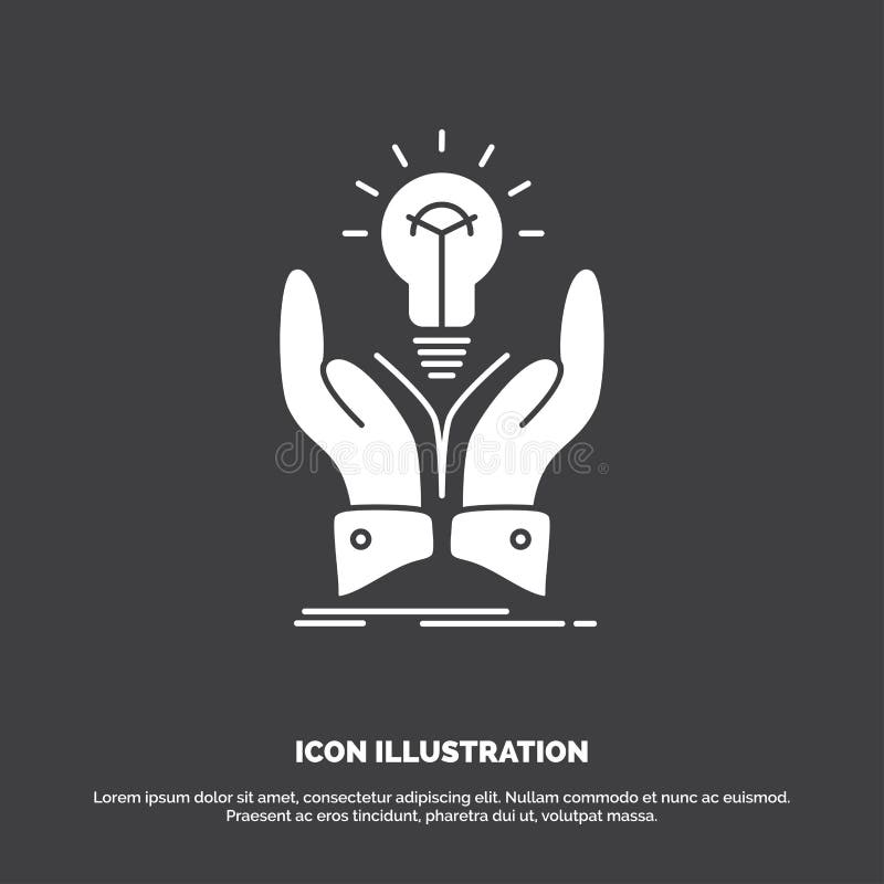 Idea, Ideas, Creative, Share, Hands Icon. Glyph Vector Symbol for UI ...