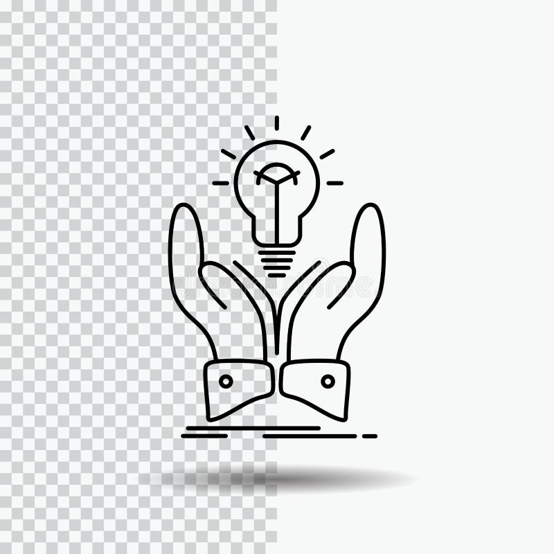 Idea, Ideas, Creative, Share, Hands Line Icon on Transparent Background ...