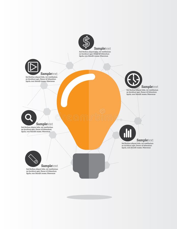 Idea infographics concept stock vector. Illustration of data - 58704106