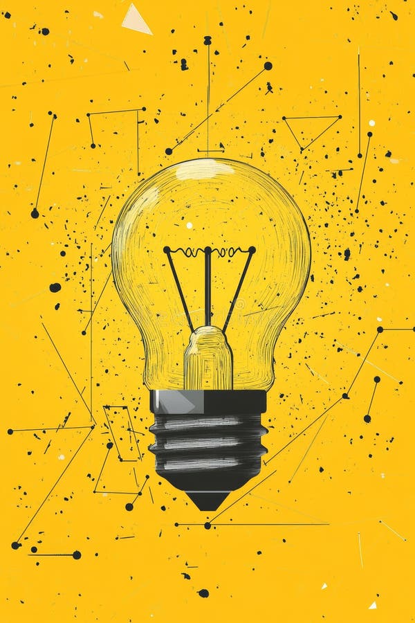 Idea, Innovation, and Creativity Concept. Light Bulb on Yellow ...