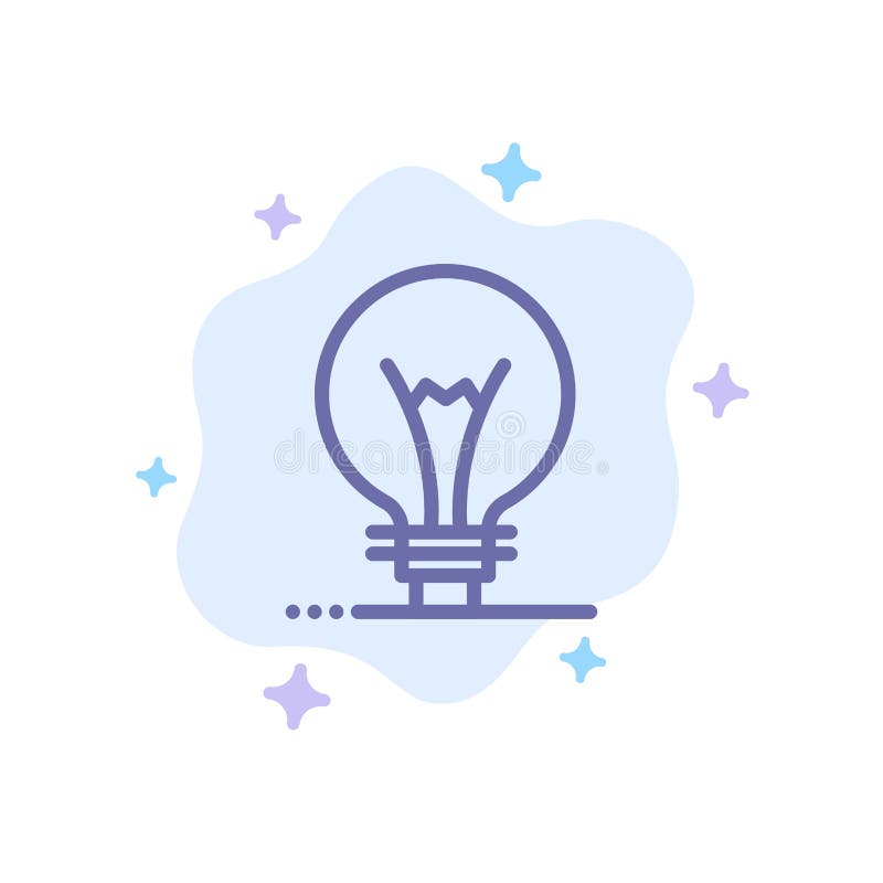 Idea, Innovation, Invention, Light Bulb Blue Icon on Abstract Cloud ...