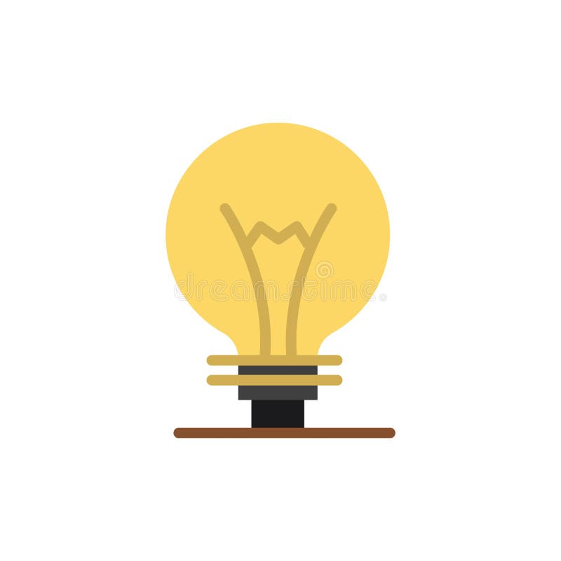 Idea, Innovation, Invention, Light Bulb Flat Color Icon. Vector Icon ...