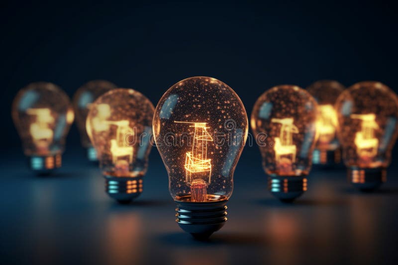 Idea, Innovation, and Solution Concept Illustrated by Hand-drawn ...