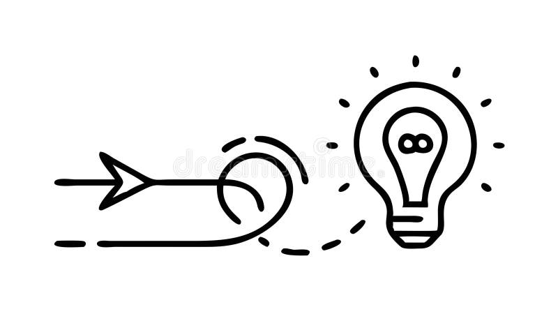 Idea Input Flow Icon Vector Illustration, Concept Acquisition, Vector ...