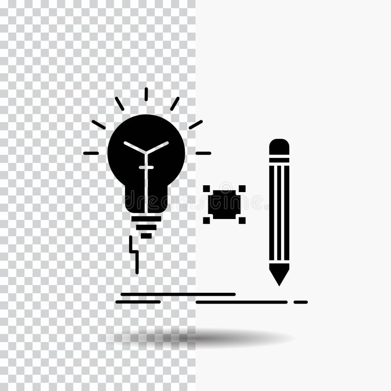 Idea, Insight, Key, Lamp, Lightbulb Glyph Icon on Transparent ...
