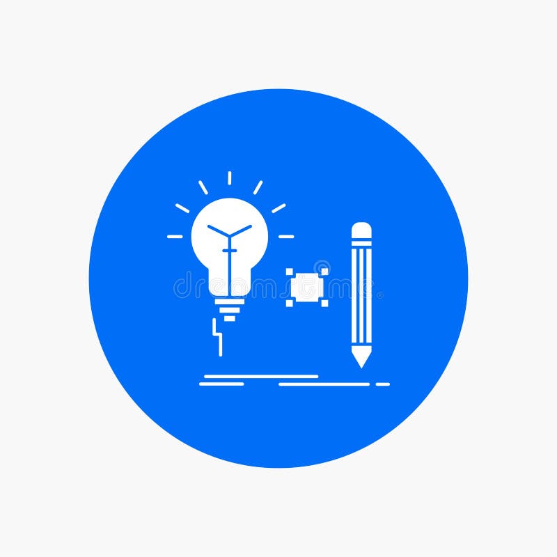 Idea, Insight, Key, Lamp, Lightbulb White Glyph Icon in Circle. Vector ... Idea, Insight, Key, Lamp, Lightbulb White Glyph Icon in Circle. Vector ...