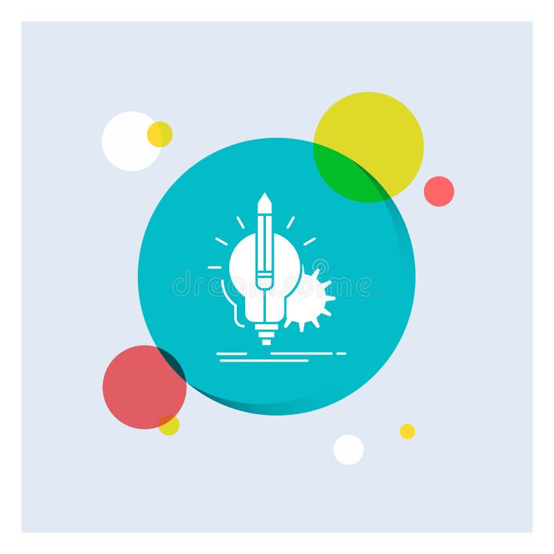 Idea, Insight, Key, Lamp, Lightbulb White Glyph Icon Colorful Circle ... Idea, Insight, Key, Lamp, Lightbulb White Glyph Icon Colorful Circle ...