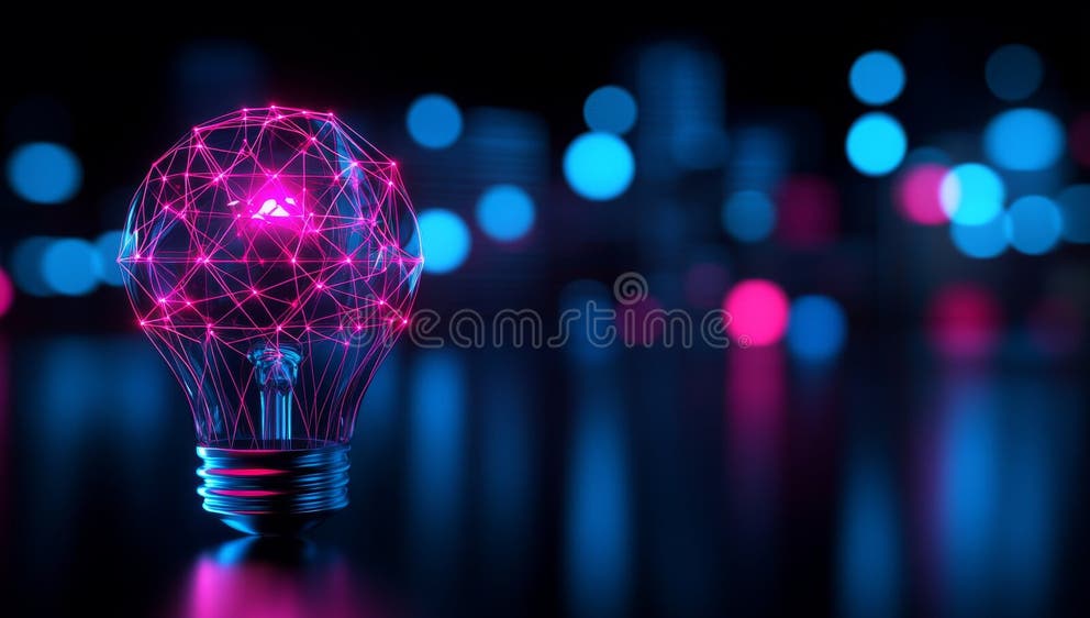 The Idea of Intelligence is Visually Represented by a Glowing Light ...