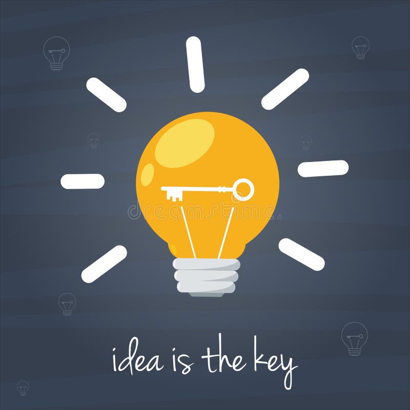 Idea is the Key. Conceptual Vector Illustration Stock Vector ...