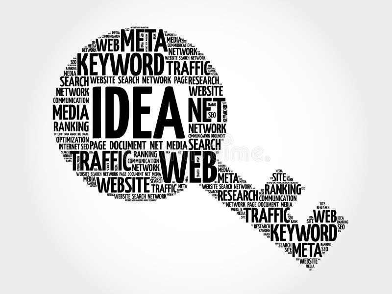 IDEA Key word cloud stock illustration. Illustration of creative ...