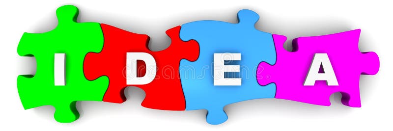 Idea Puzzles in Pop Art Style. Creative Light Bulbs Idea Concept ... Idea Puzzles in Pop Art Style. Creative Light Bulbs Idea Concept ...