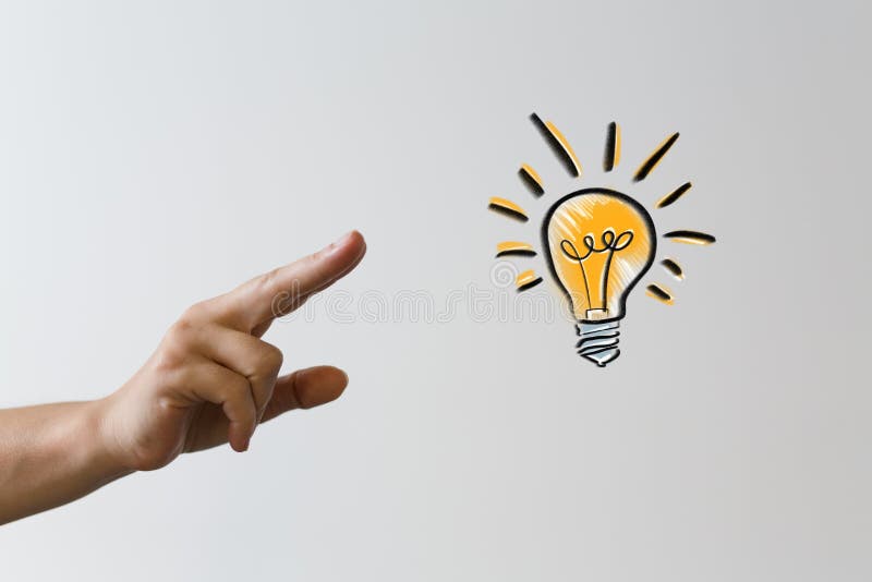 A Idea Lamp Concept in Hand Stock Image - Image of hand, intelligence ...